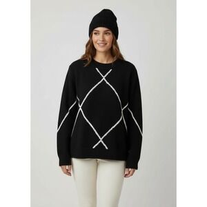 Joe Fresh | Sweaters | Joe Fresh Black Oversized Crewneck Small Sweater ...
